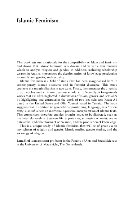 (PDF) Islamic Feminism
