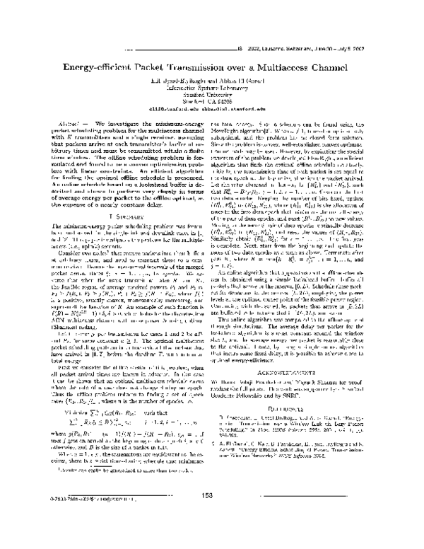 (PDF) Energy-efficient packet transmission over a multiaccess channel