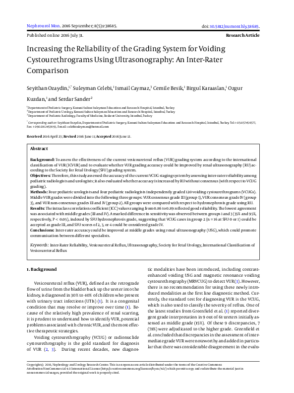(PDF) Enhancing VUR Grading via Ultrasonography