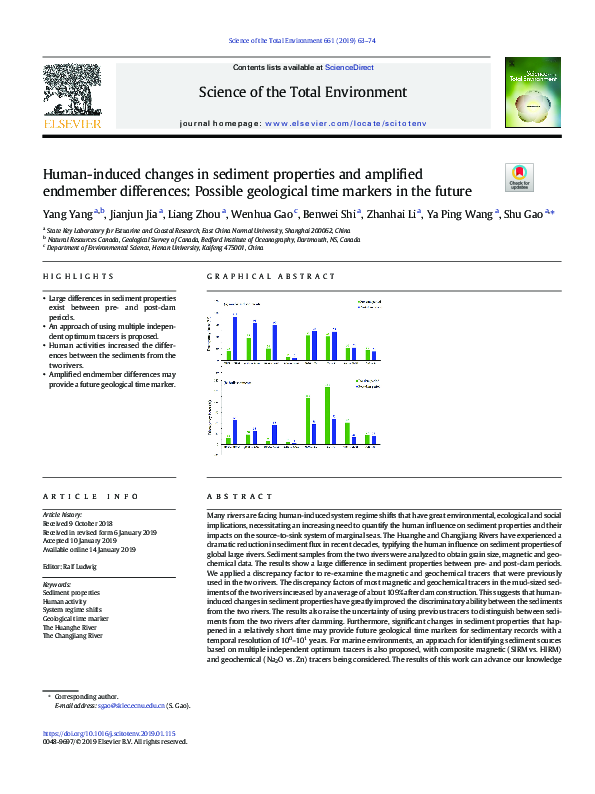 (PDF) Human-induced changes in sediment properties and amplified ...
