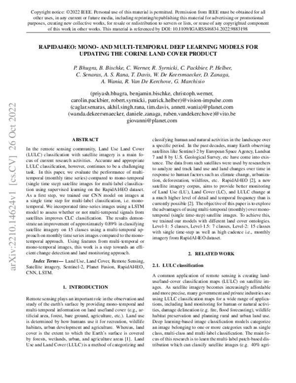 (PDF) Rapidai4Eo: Mono-and Multi-Temporal Deep Learning Models for ... (PDF) Rapidai4Eo: Mono-and Multi-Temporal Deep Learning Models for ...
