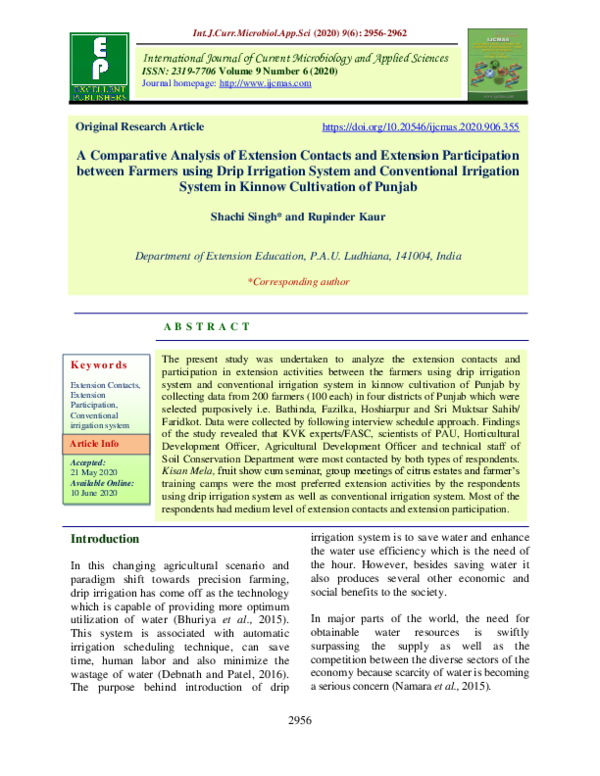 (PDF) A Comparative Analysis of Extension Contacts and Extension ...