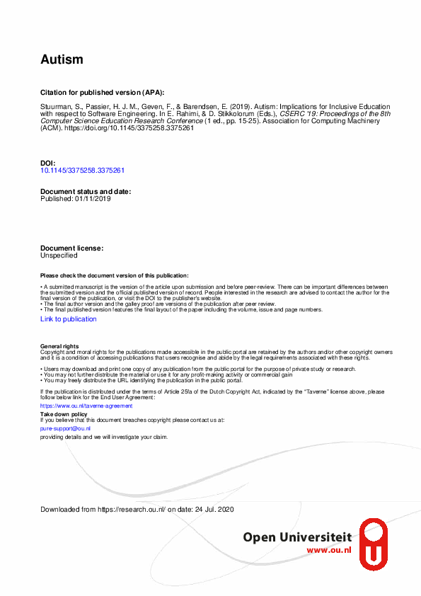 (PDF) Autism