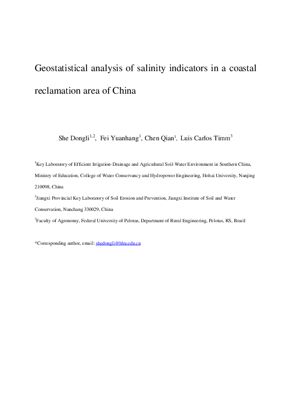 (PDF) Spatial scaling of soil salinity indices along a temporal coastal reclamation area ...