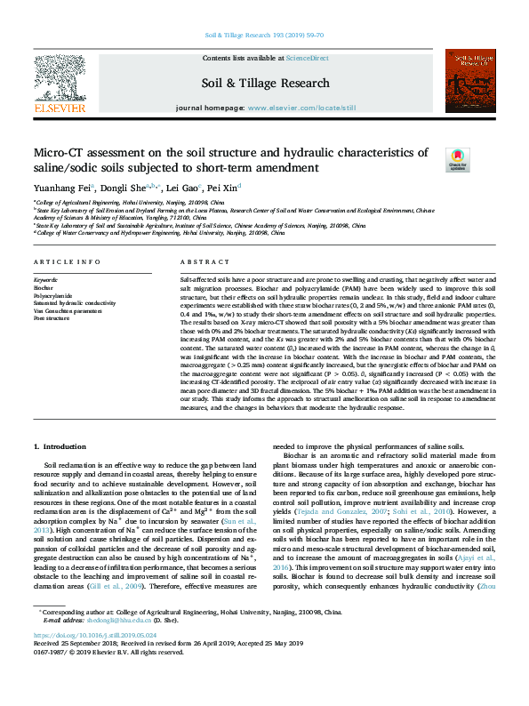 (PDF) Micro-CT assessment on the soil structure and hydraulic characteristics of saline/sodic ...
