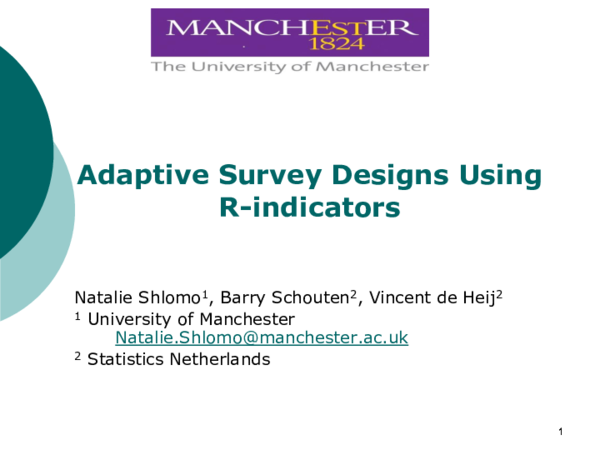 (PDF) Adaptive Survey Designs Using R-indicators