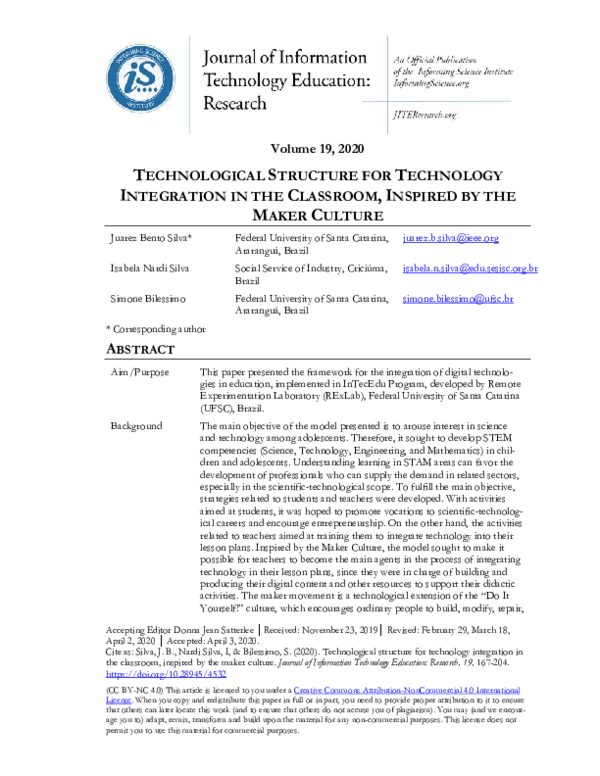(PDF) Technological Structure for Technology Integration in the ...