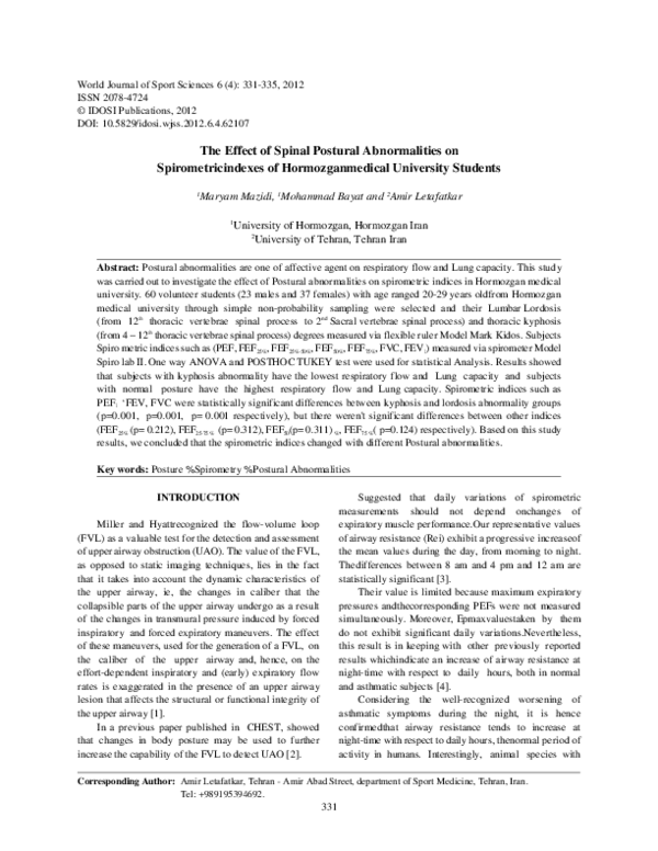 (PDF) Spinal postural training: Comparison of the postural and mobility ...