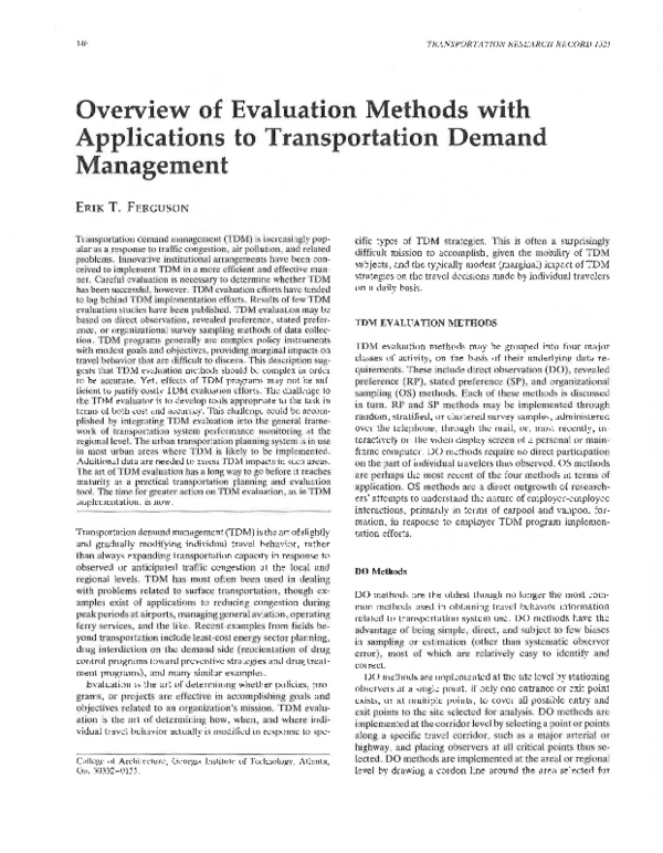 (PDF) Overview of Evaluation Methods with Applications to ...