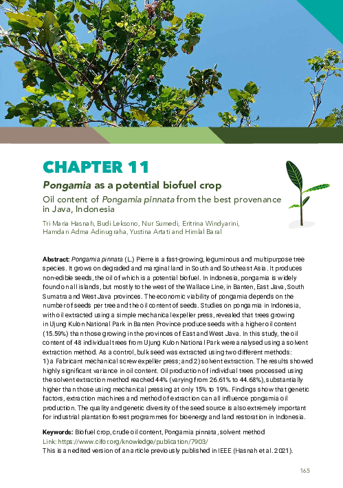 (PDF) Pongamia as a Potential Biofuel Crop: Oil Content of Pongamia ...