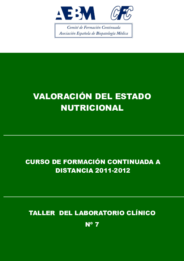 (PDF) Valoración del estado nutricional