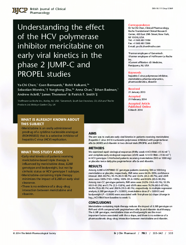 (PDF) Understanding the effect of the HCV polymerase inhibitor ...