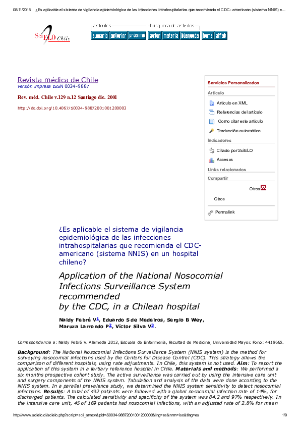(PDF) ¿Es aplicable el sistema de vigilancia epidemiológica de las ...