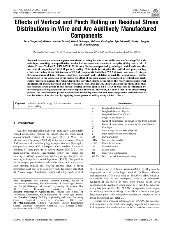 (PDF) Effects of Vertical and Pinch Rolling on Residual Stress ...