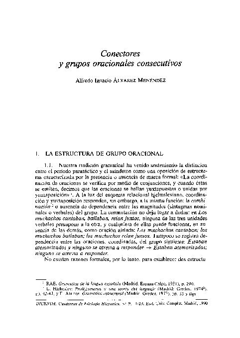 (PDF) Conectores y grupos oracionales consecutivos