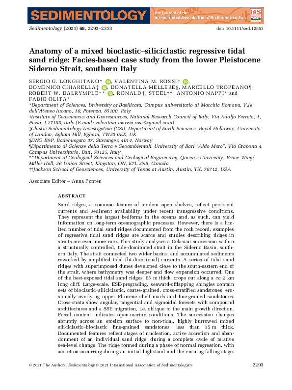(PDF) Anatomy of a mixed bioclastic–siliciclastic regressive tidal sand ...