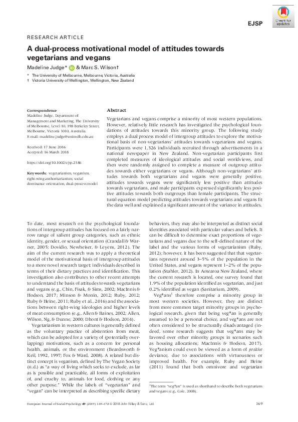 (PDF) A dual-process motivational model of attitudes towards ...