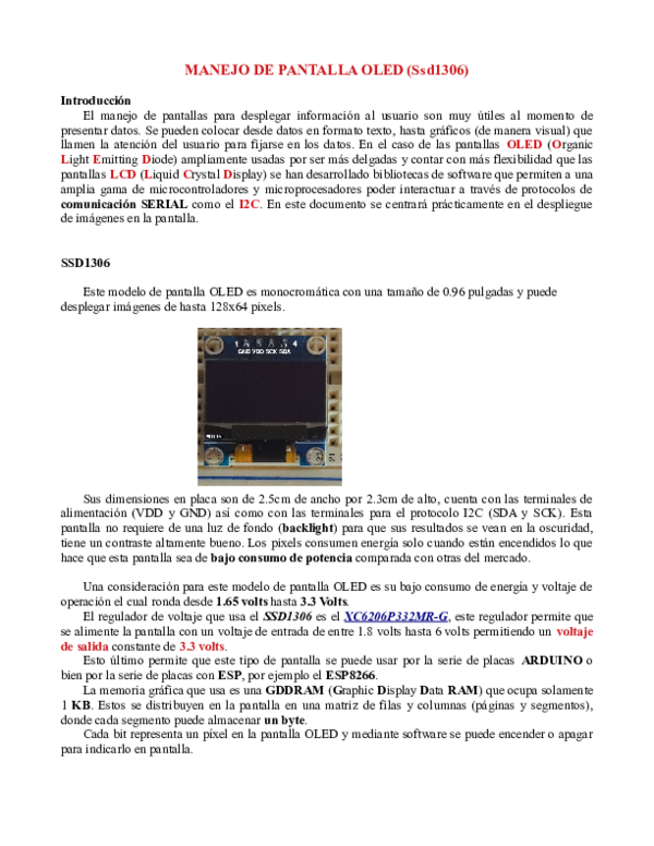 (PDF) MANEJO DE PANTALLA OLED (Ssd1306