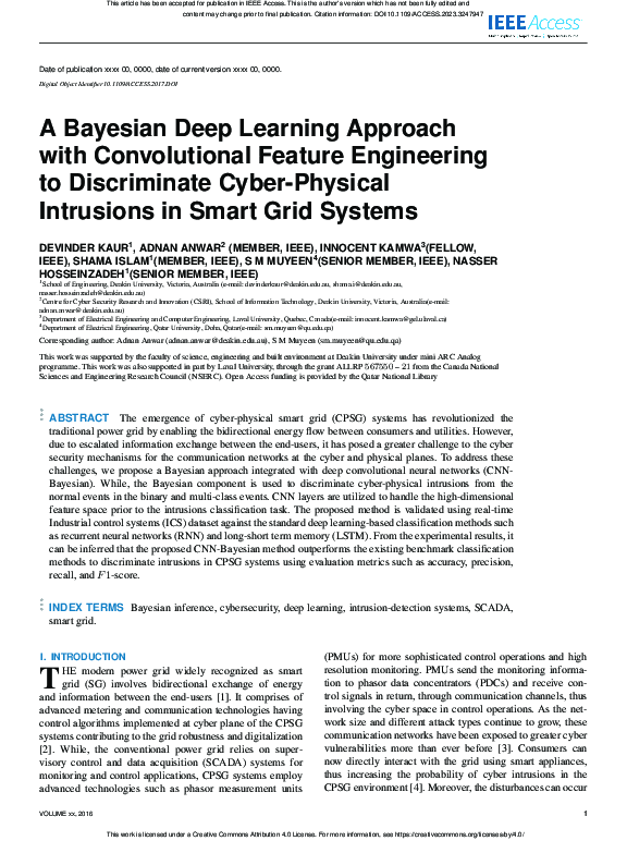 (PDF) A Bayesian Deep Learning Approach with Convolutional Feature Discriminate Cyber Physical ...