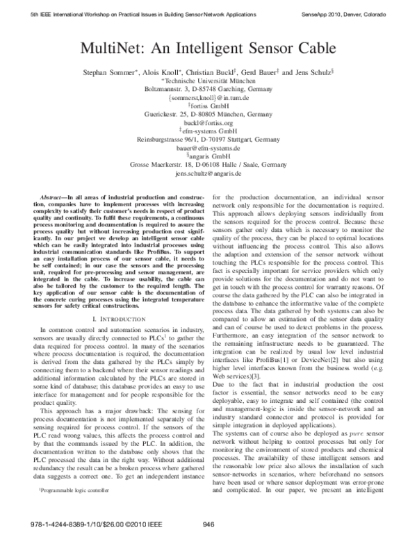 (PDF) MultiNet: An intelligent sensor cable