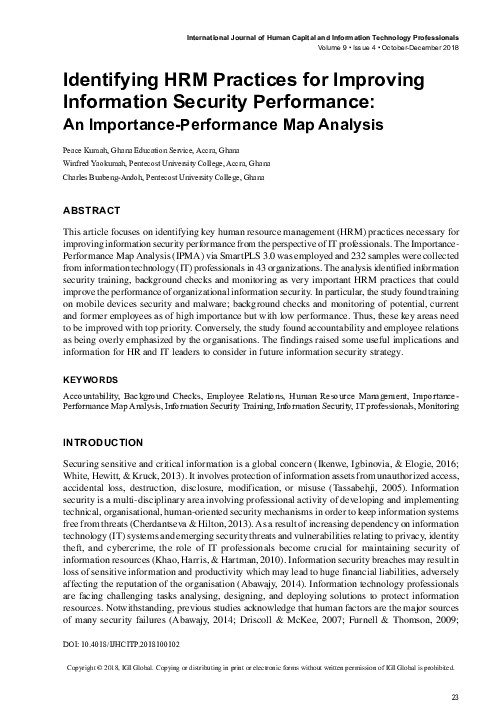 (PDF) Identifying HRM Practices for Improving Information Security ...