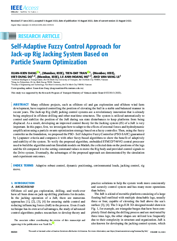 (PDF) Self-Adaptive Fuzzy Control Approach for Jack-up Rig Jacking System Based on Particle ...
