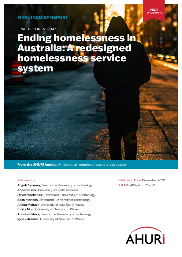 (PDF) Ending Homelessness in Australia: How can the homelessness ...