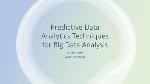 (PDF) Predictive Data Analytics Techniques for Big Data Analysis