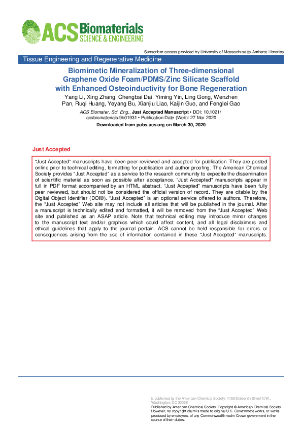 (PDF) Biomimetic Mineralization of Three-Dimensional Printed Alginate ...