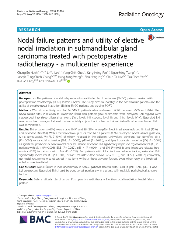 (PDF) Nodal failure patterns and utility of elective nodal irradiation ...