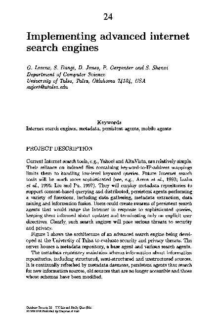 (PDF) Implementing advanced internet search engines (PDF) Implementing advanced internet search engines