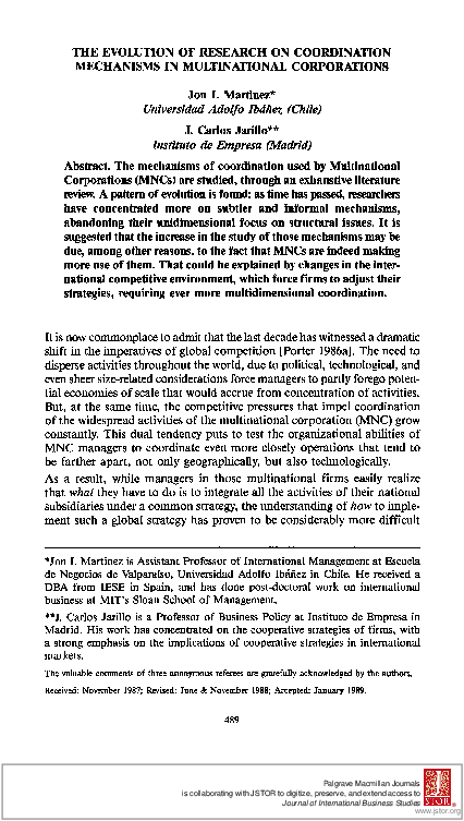(PDF) The Evolution of Research on Coordination Mechanisms in ...