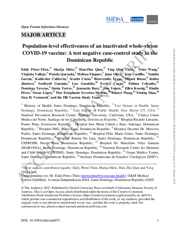 (PDF) Population-level effectiveness of an inactivated whole-virion ...