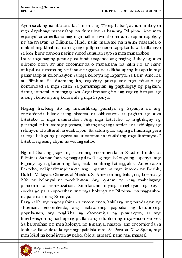 (PDF) Polytechnic University of the Philippines Name : Arjay Q ...