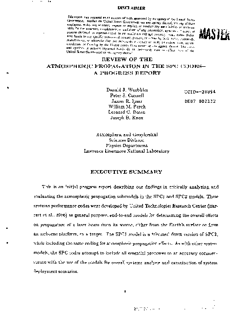 (PDF) Review of the atmospheric propagation in the SPC codes. A ...