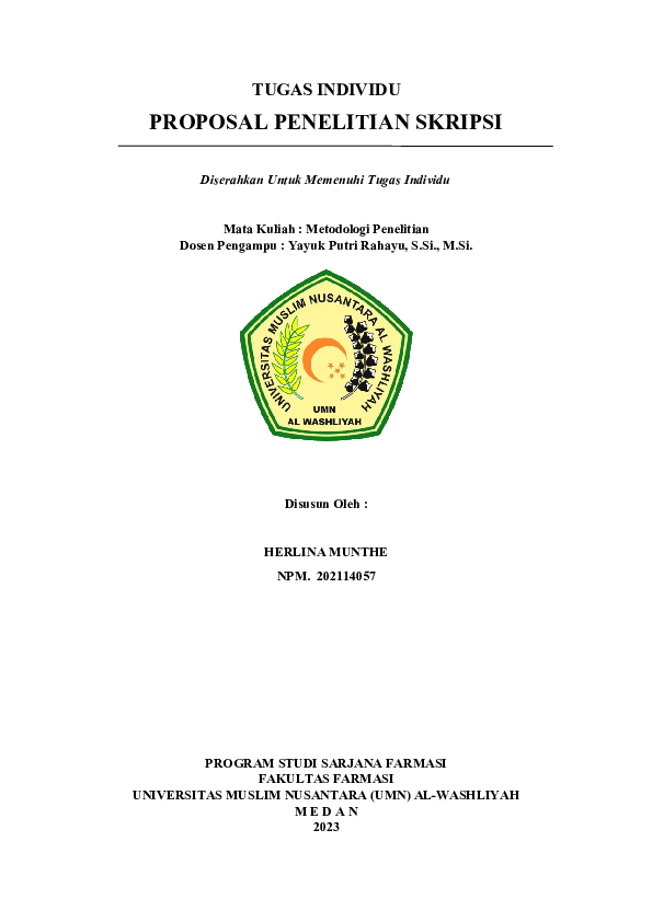 (DOC) Proposal 1 Metodologi Penelitian Herlina Munthe