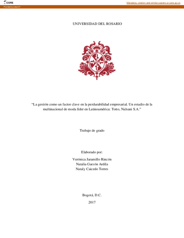 (PDF) La gestión como un factor clave en la perdurabilidad empresarial ...