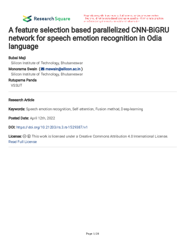 (PDF) A feature selection based parallelized CNN-BiGRU network for ...