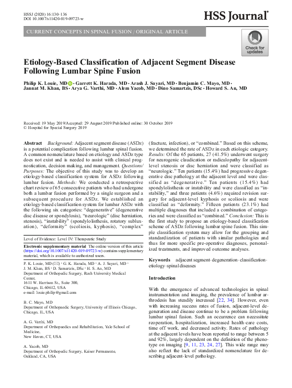 (PDF) Etiology-Based Classification of Adjacent Segment Disease ...
