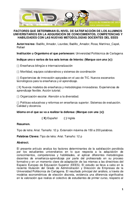 (PDF) Factores que determinan el nivel de satisfacción de los alumnos universitarios en la ...