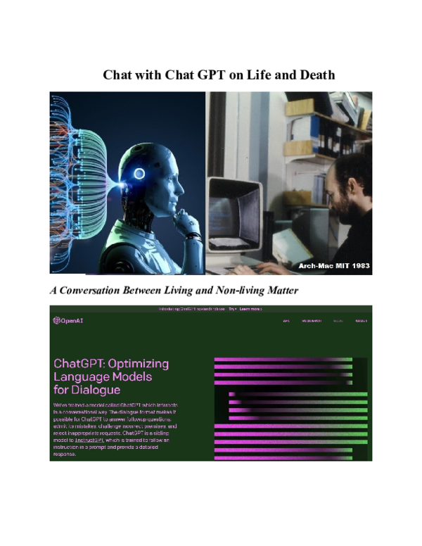 (PDF) Chat with ChatGPT on Life and Death