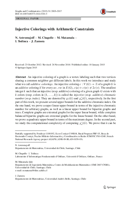 Pdf Injective Colorings With Arithmetic Constraints Mathieu Chapelle