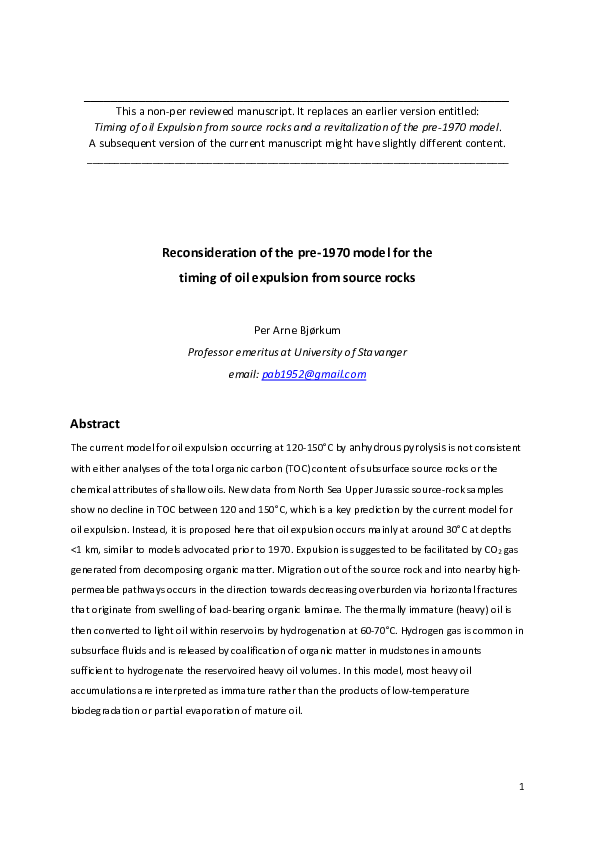 (PDF) Reconsideration of the pre-1970 model for the timing of oil ...
