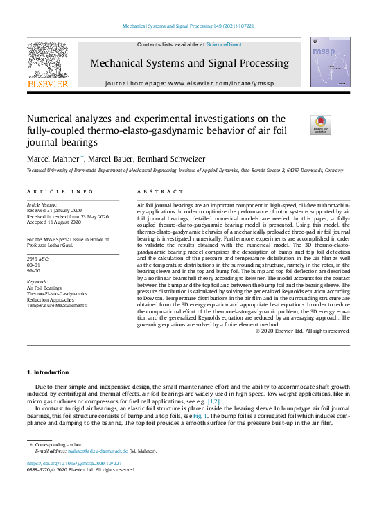 (PDF) Numerical analyzes and experimental investigations on the fully ...