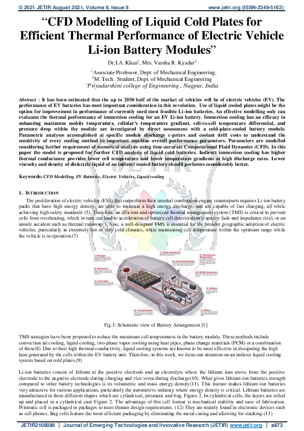 (PDF) CFD Modelling of Liquid Cold Plates for Efficient Thermal ...