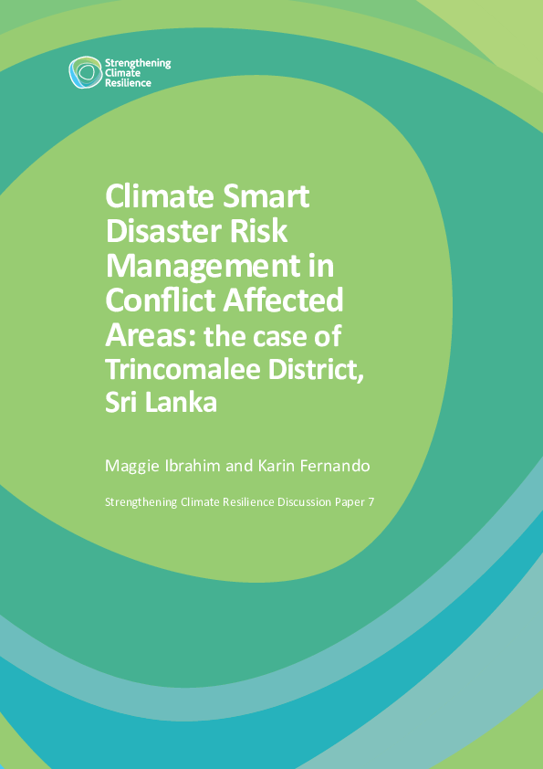 (PDF) Climate Smart Disaster Risk Management in Conflict Affected Areas ...