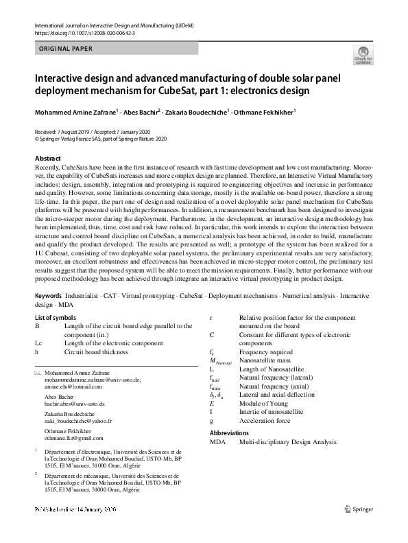 (PDF) Interactive design and advanced manufacturing of double solar ...