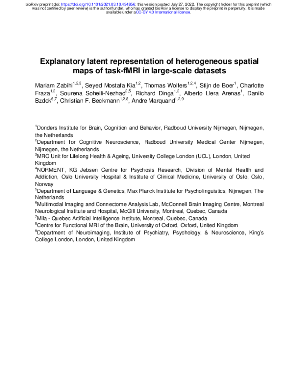 (PDF) Explanatory latent representation of heterogeneous spatial maps of task-fMRI in large ...