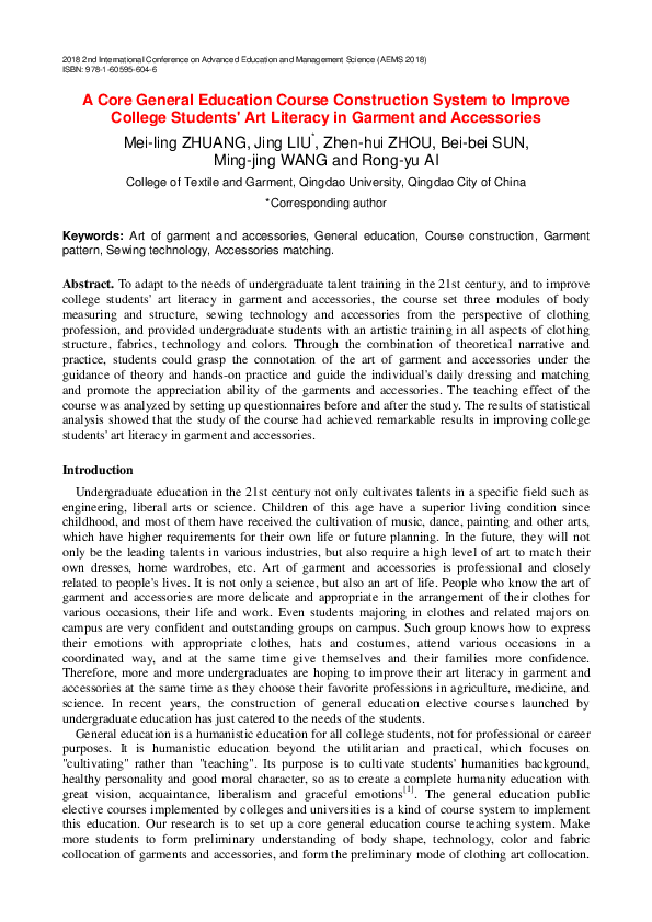 (PDF) A Core General Education Course Construction System to Improve ...