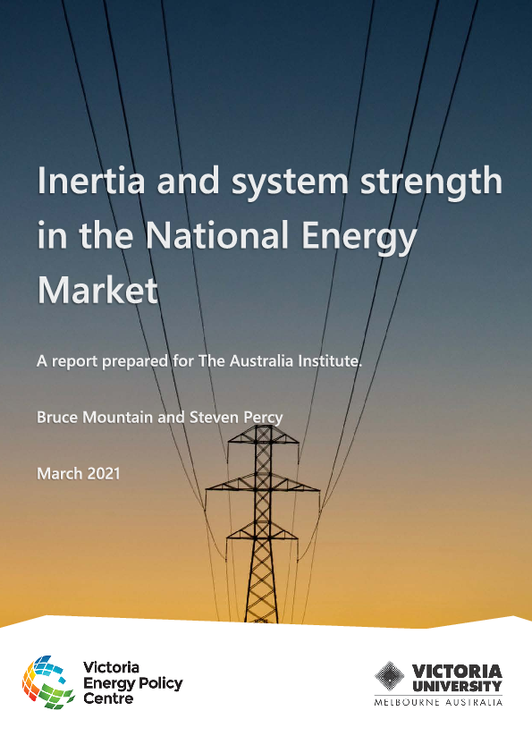(PDF) Inertia and system strength in the National Energy Market